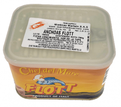 Filete de anchoas lata x 790 grs. - Pescadería Martínez Martelo